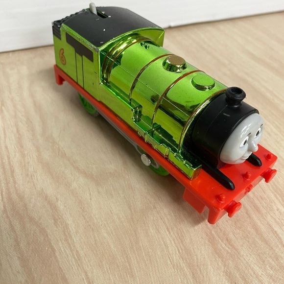 Toys | Thomas Friends Trackmaster Motorized Percy Train Shiny Chrome ...